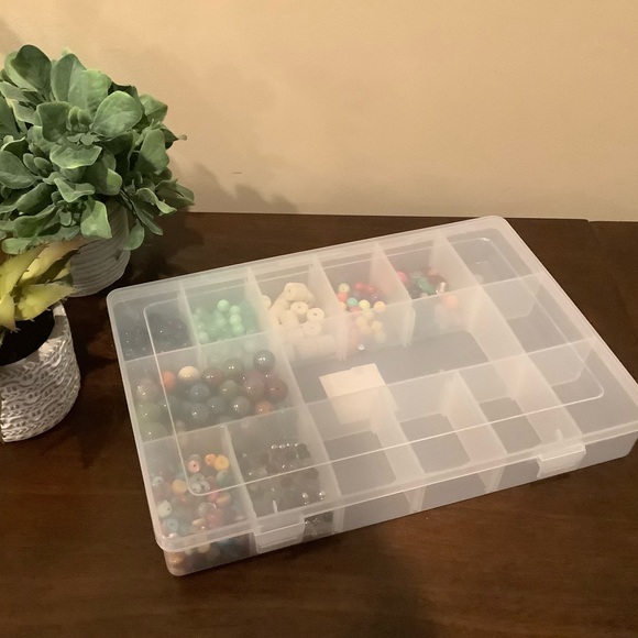 Office | Sectioned Craft Bead Organizer Box | Poshmark